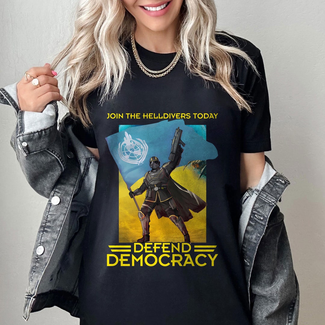 Helldivers 2 Video Game Defend Democracy Enlist Today Managed Democracy ...