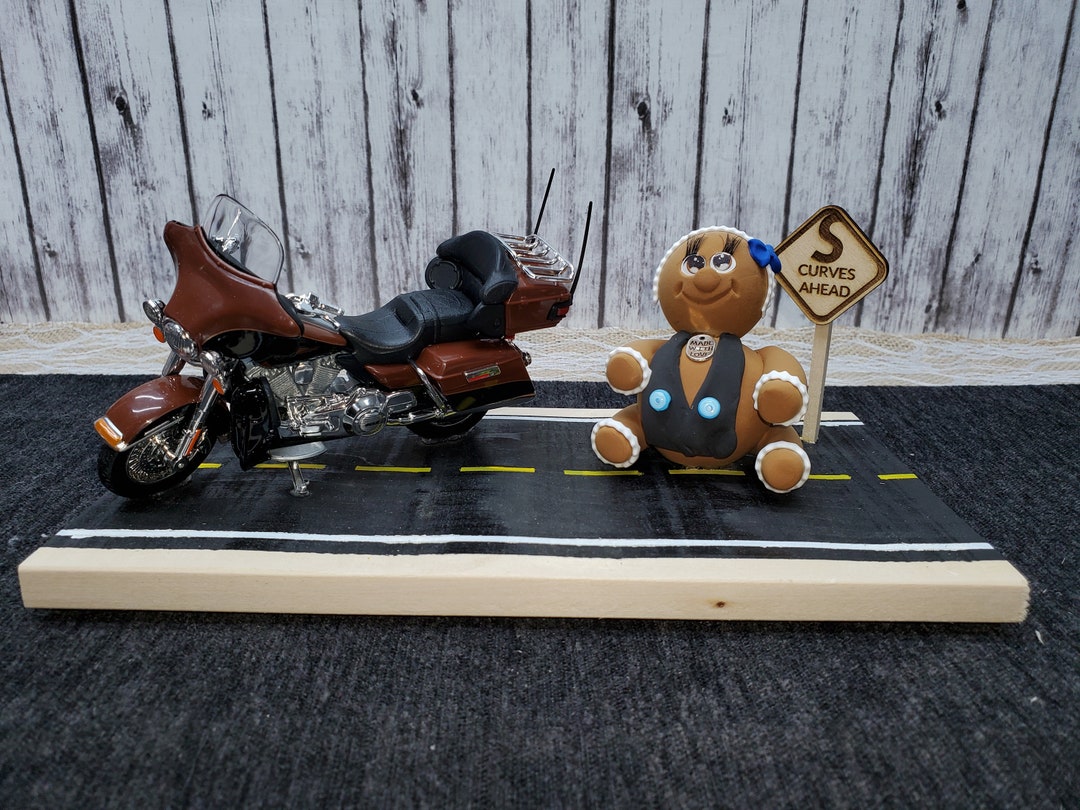 Electra Glide Harley Davidson Motorcycles With Female Clay Creation - Etsy