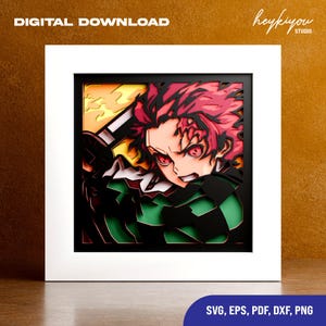 Ghost Hunter Anime Shadow Box Template for Cricut, Cameo & Glowforge ...