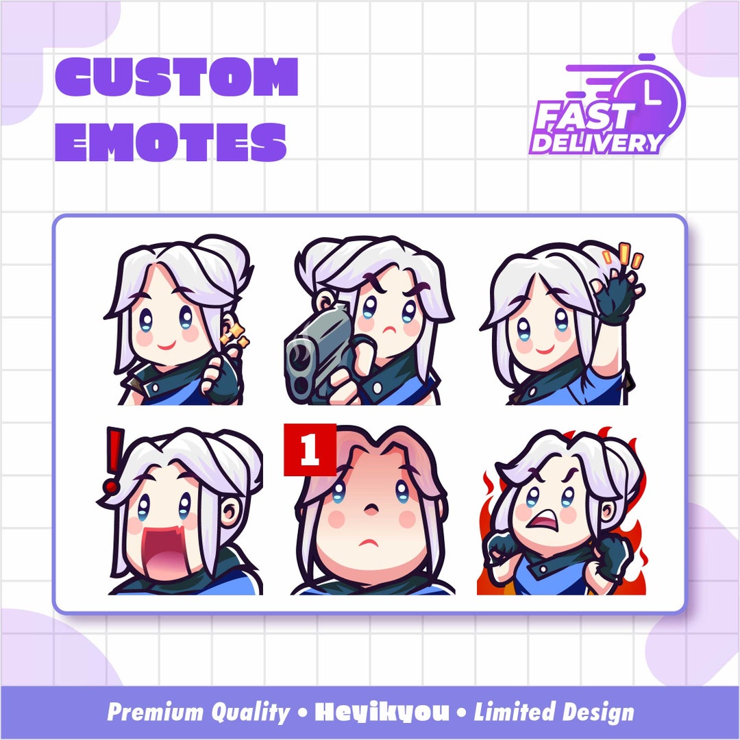 Create Personalized Custom Twitch Emote, Emotes Chibi, Emote Pack ...