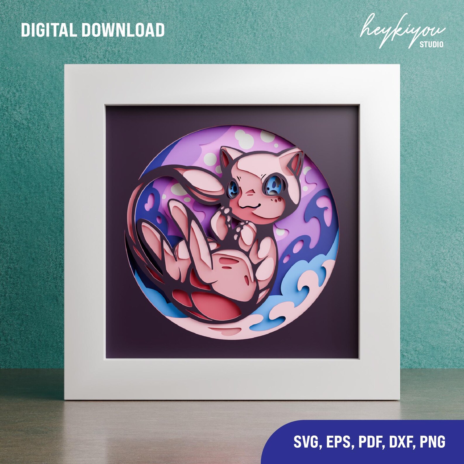 Anime Shadow Box Template SVG Files for Cricut - Etsy