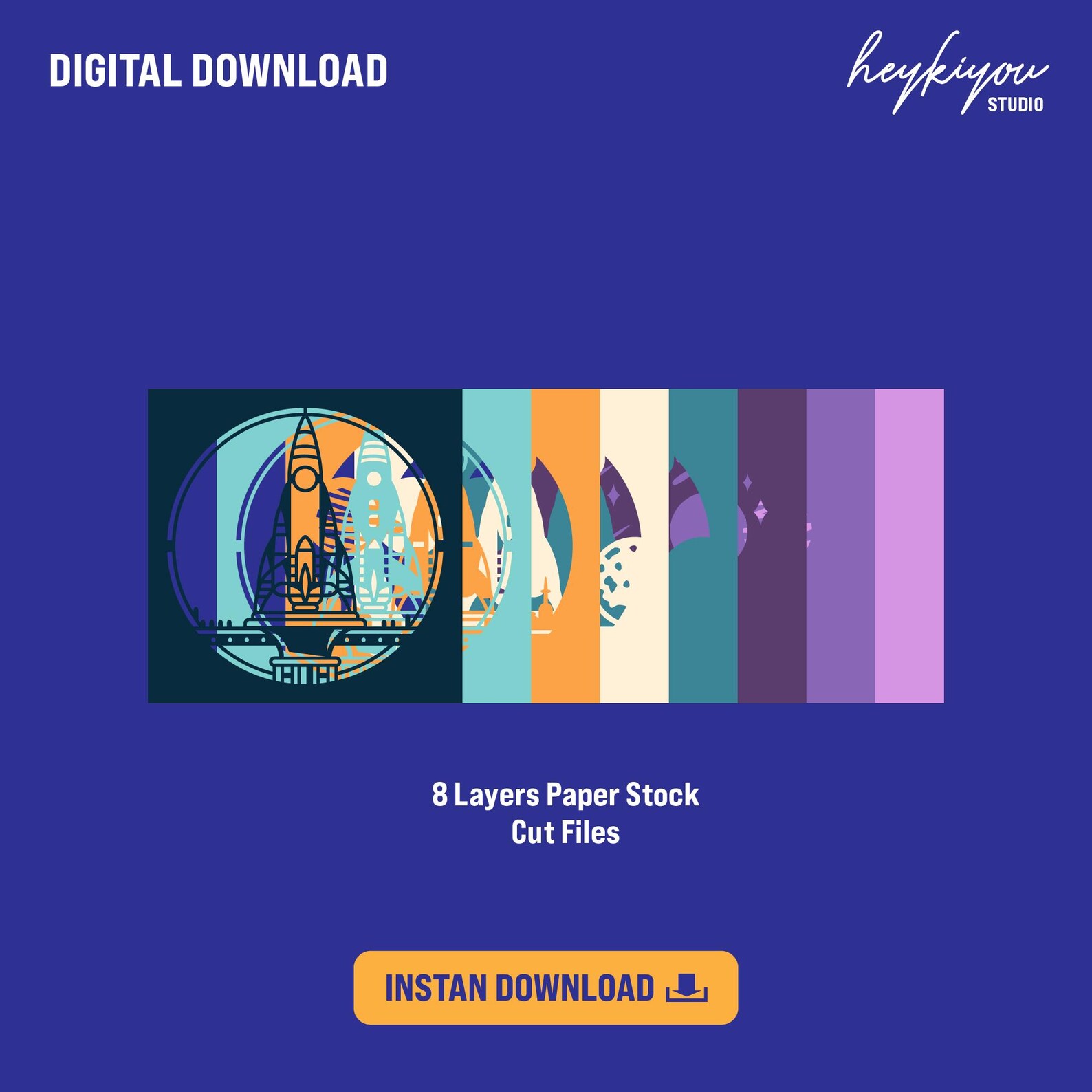 Rocket Space Shuttle Shadow Box Template SVG Files for Cricut - Etsy