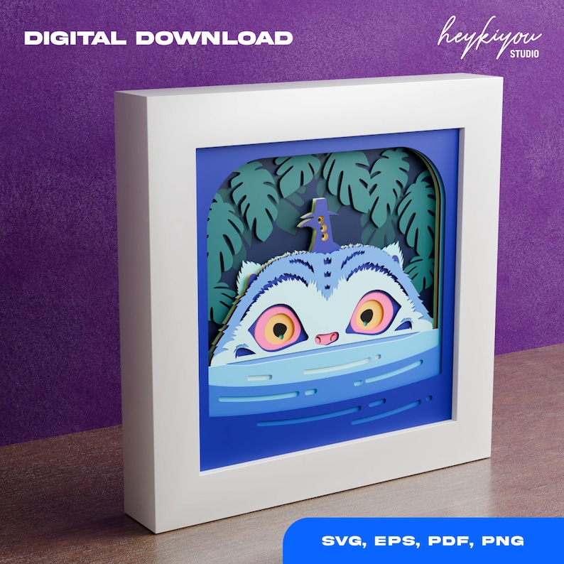Kpop Demon Hunter Anime Shadow Box Template: Ghost Hunter Design ...