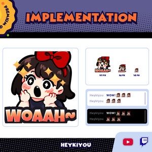 24 Pcs Kiky Cutest Girl Emote for Twitch Twitch Emote Emotes Badge ...