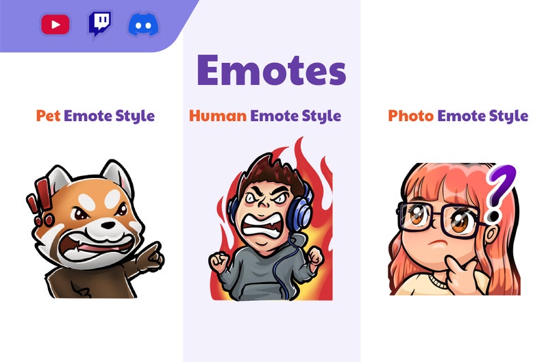 Create Personalized Custom Twitch Emote, Emotes Chibi, Emote Pack ...