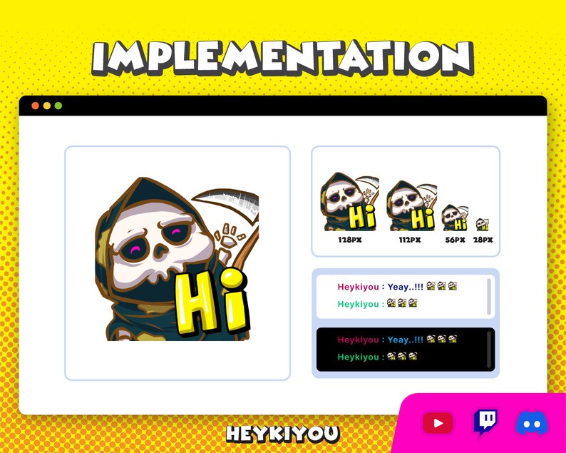Handrawn Style Grim Reaper Twitch Emotes, Grim Reaper Emotes, Reaper ...