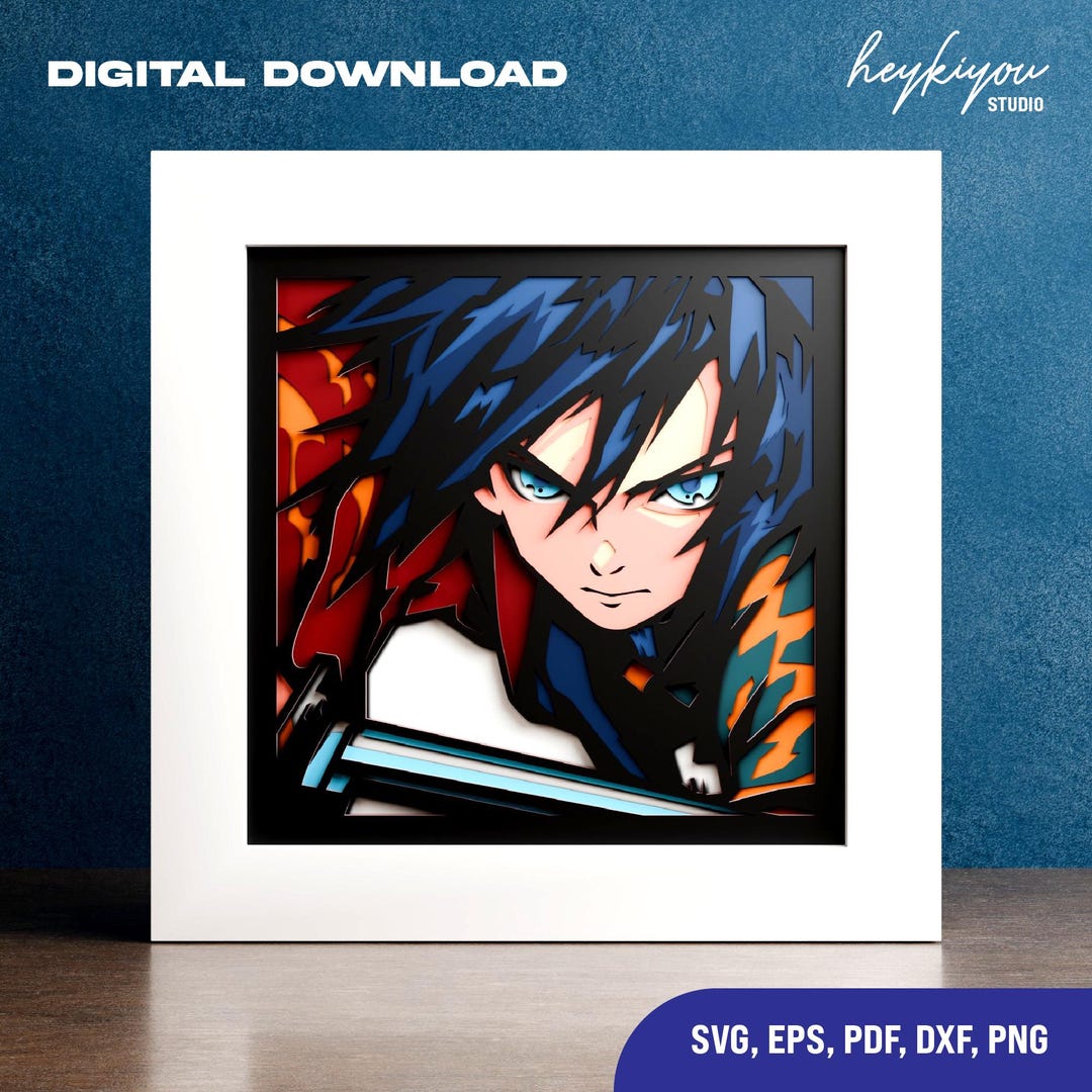 Anime Shadow Box SVG, Multi-layered Paper Craft Design (digital ...