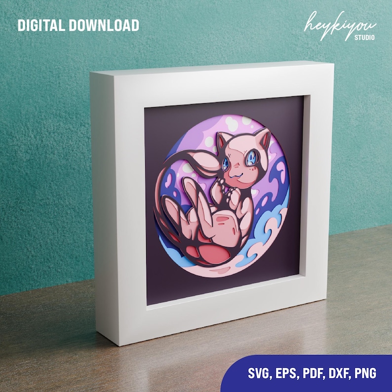 Anime Shadow Box Template SVG Files for Cricut - Etsy