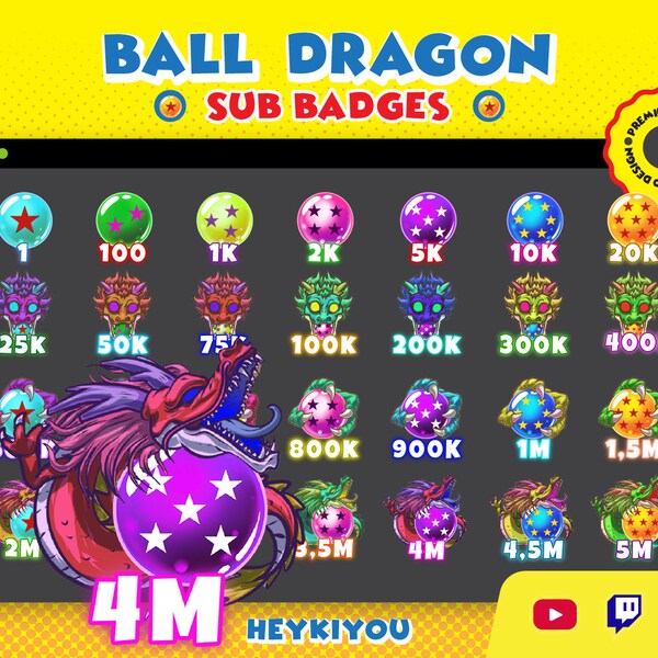Dragon Ball Sub Badge - Etsy