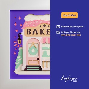 Bakery Shadow Box Template: Multi-layered SVG, Cricut/glowforge ...