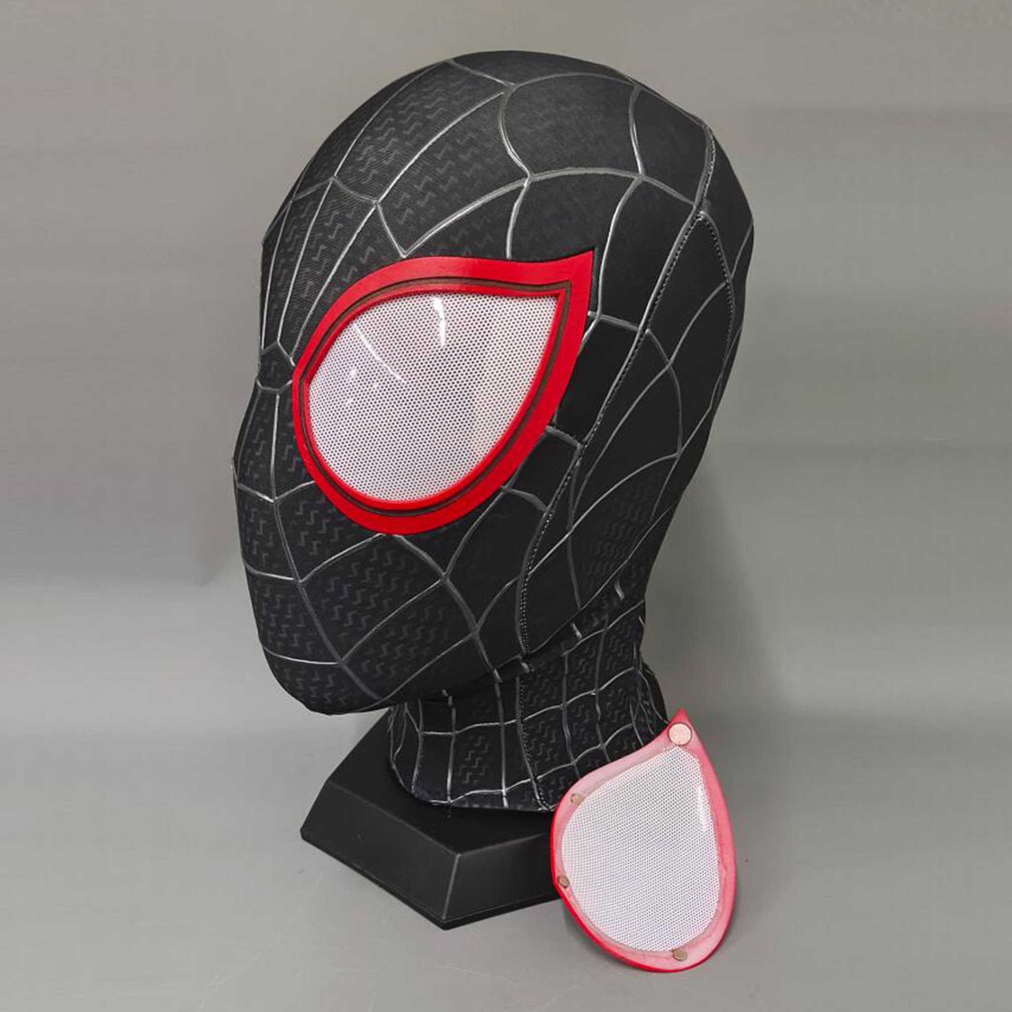 Spider Man Mask, Spider Man Miles Mask, Miles Morales, With Face Shell ...