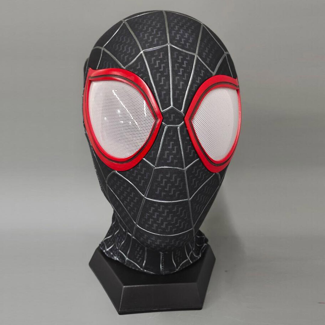 Spider Man Mask, Spider Man Miles Mask, Miles Morales, With Face Shell ...