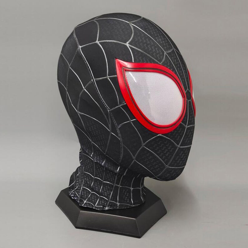 Spider Man Mask, Spider Man Miles Mask, Miles Morales, With Face Shell ...