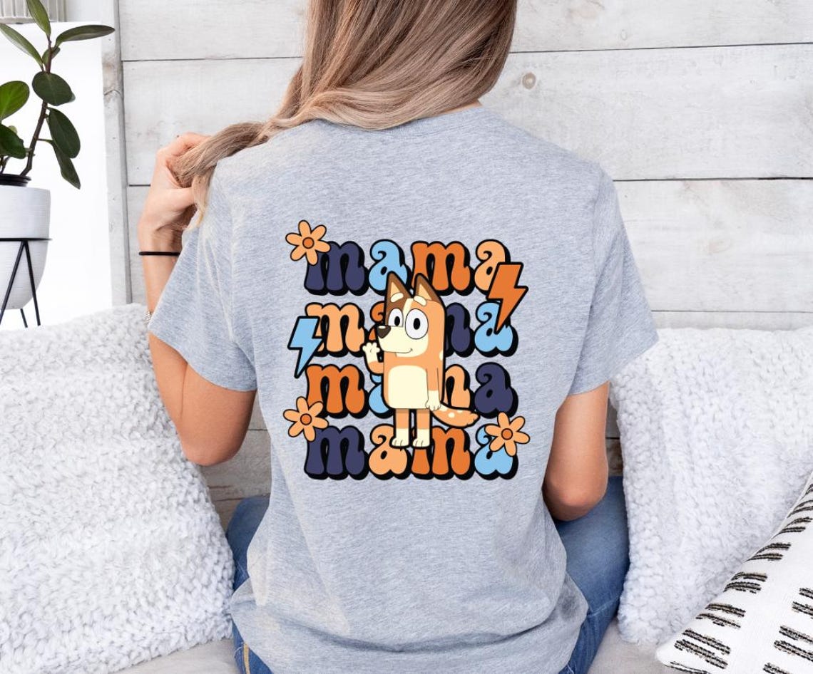 Bluey Mama Tshirt Bluey Gift for Mom Bluey Fan Tshirt Gift for Bluey ...