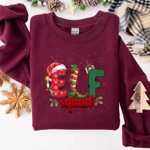 Elf Squad Sweatshirt - Elf Crew Christmas Sweatshirt Merry Christmas ...