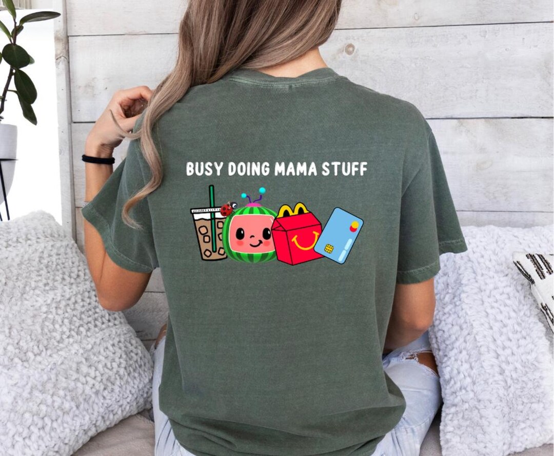 Comfort Colors Busy Doing Mama Stuff Shirt, Melon Mama Shirts, Mommy ...