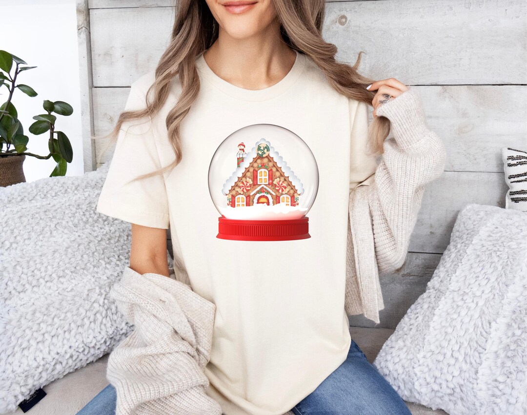Christmas Snow Globe Shirt, Winter Holiday Jumper, Festive Snow Scene ...