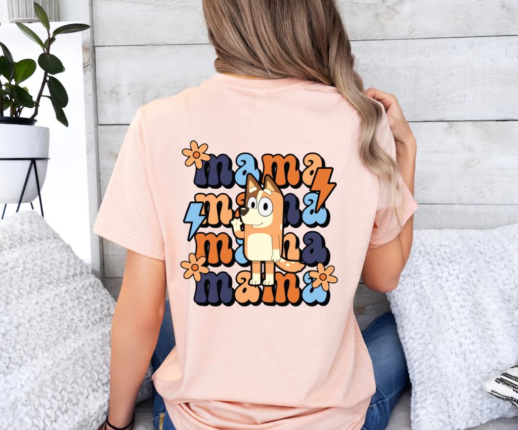 Bluey Mama Tshirt Bluey Gift for Mom Bluey Fan Tshirt Gift for Bluey ...