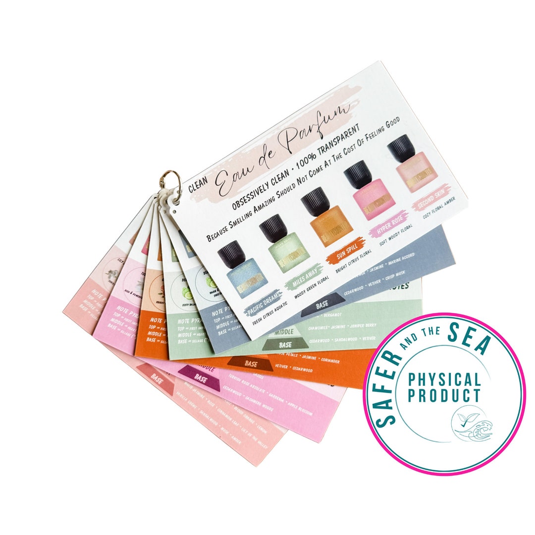 Clean Eau De Parfum Tip Card Set 6 Double-sided Cards - Etsy
