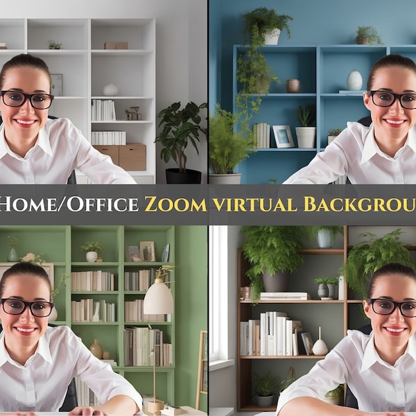 Zoom Background Modern Office - Etsy