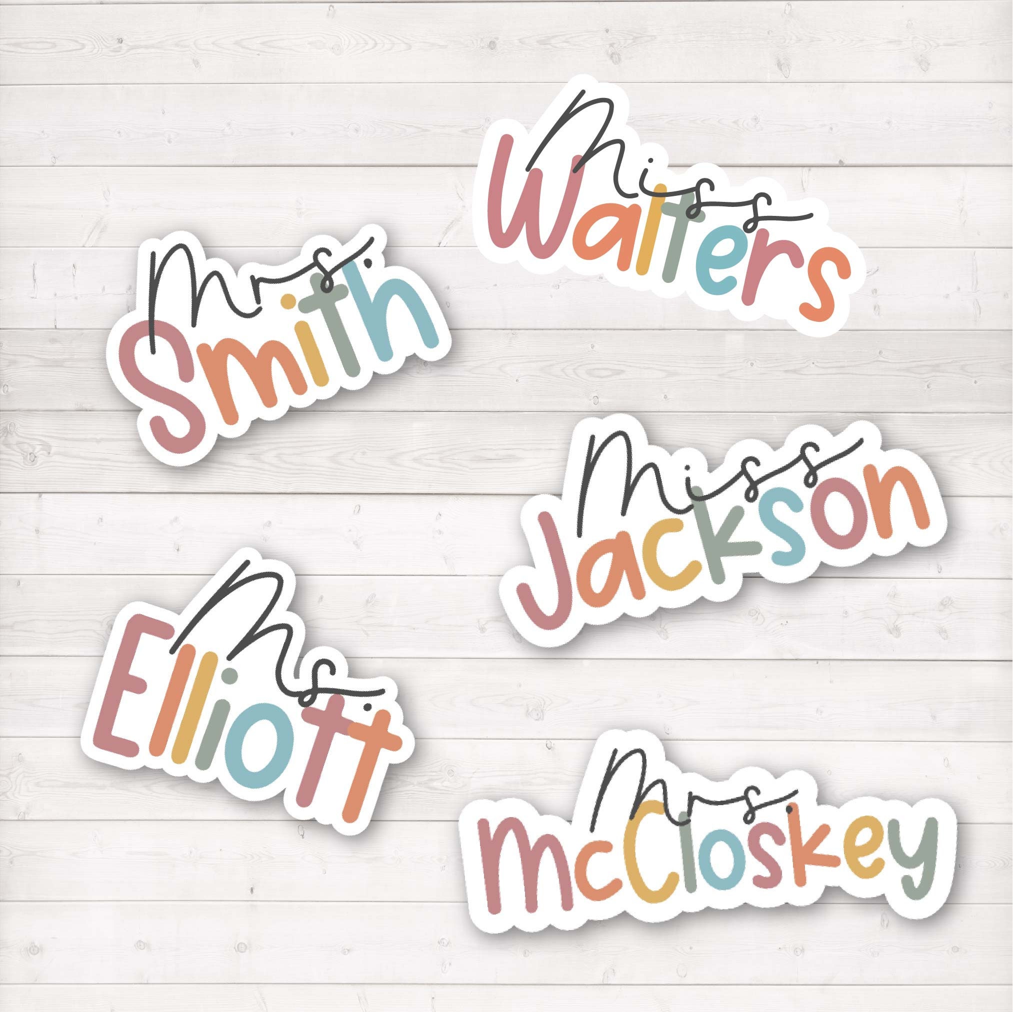 Personalized Teacher Sticker Custom Teacher Name Decal - Etsy
