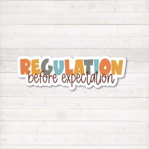 Regulation Before Expectation Sticker Special Education Teacher Sticker ...