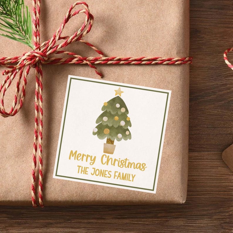 Personalized Christmas Gift Labels | Custom Name Christmas Stickers ...