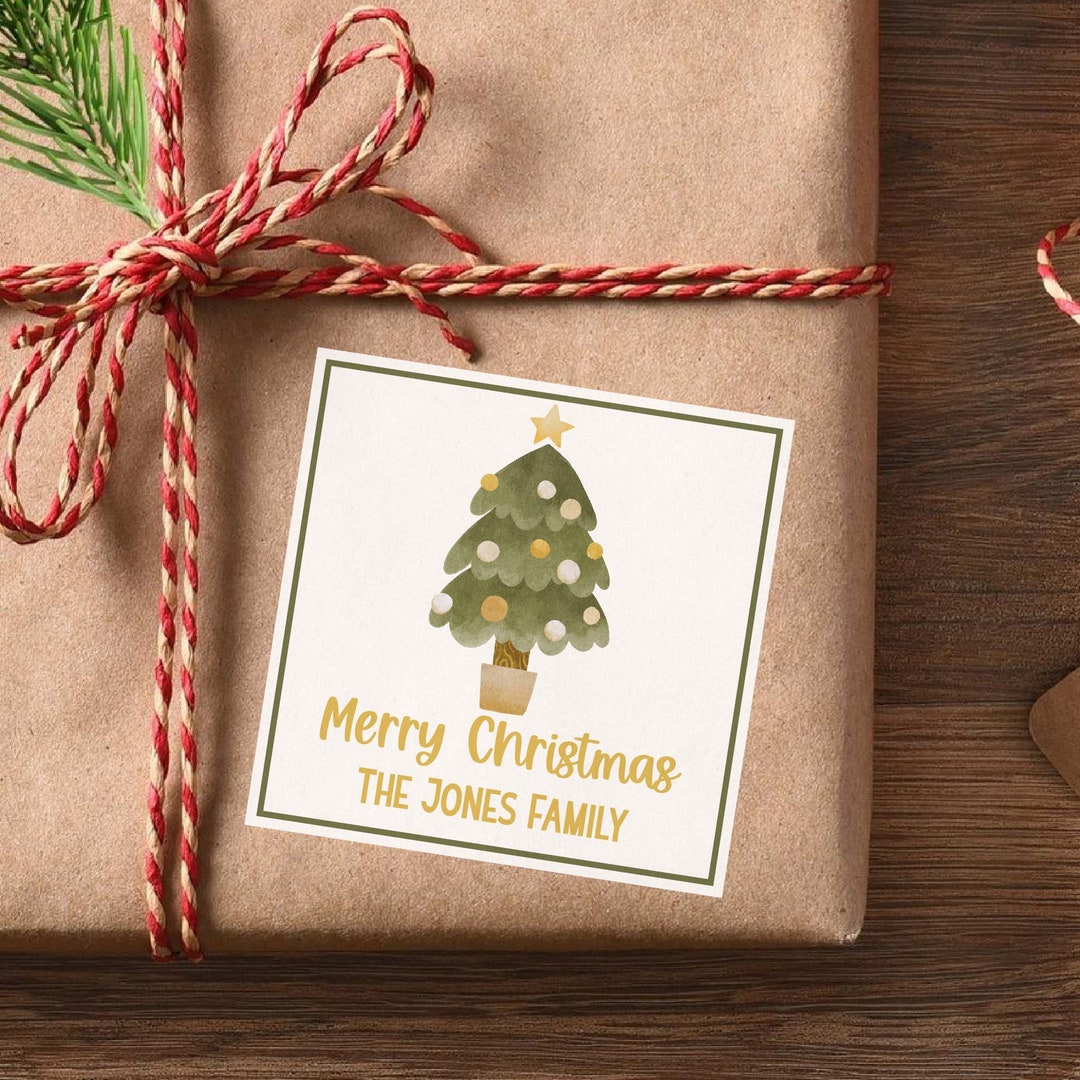 Personalized Christmas Gift Labels | Custom Name Christmas Stickers ...