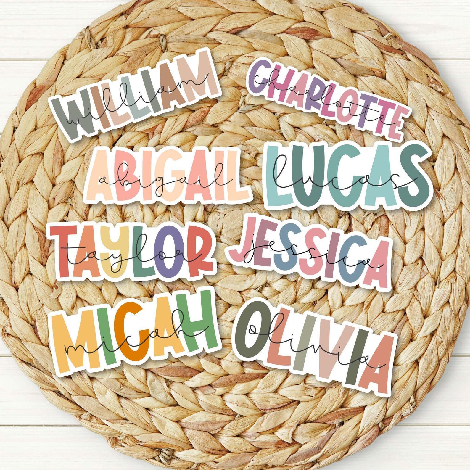 Custom Colorful Name Sticker | Personalized Name Sticker | Personalized ...