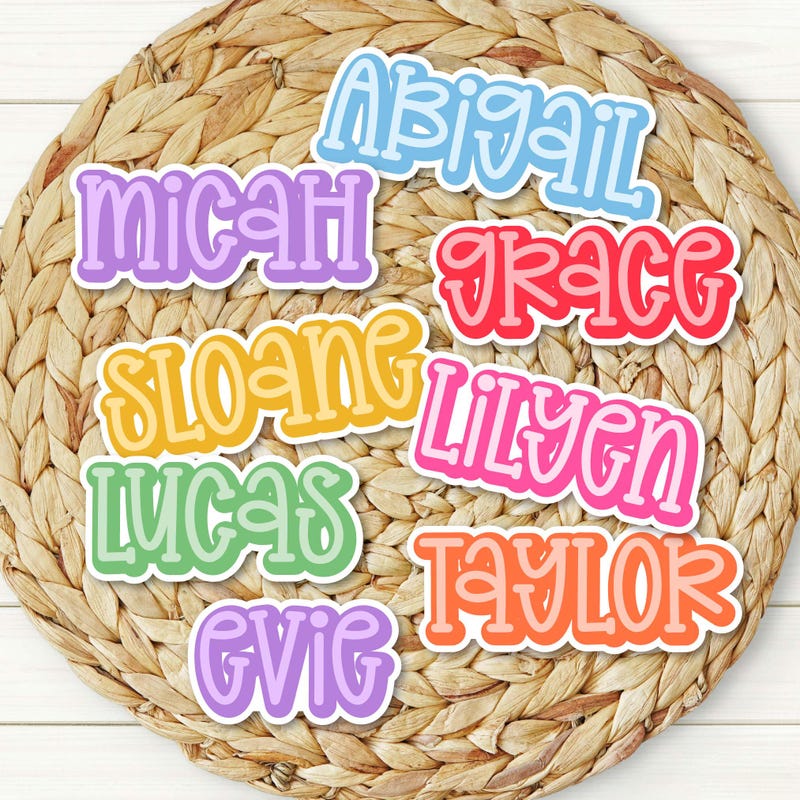 Name Stickers - Etsy