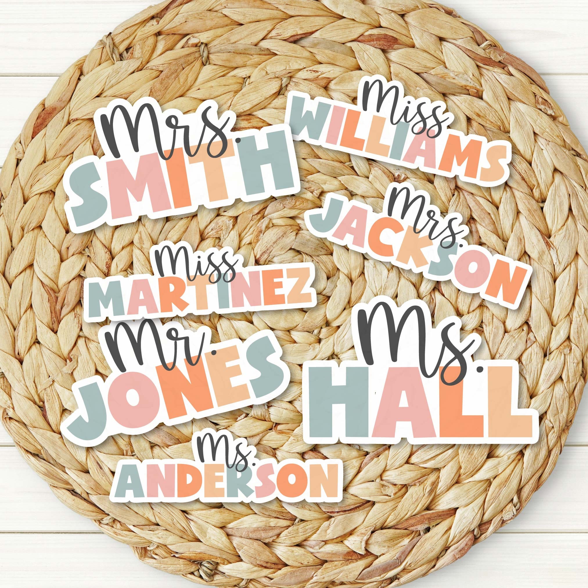 Personalized Teacher Sticker Custom Teacher Name Decal Personalized ...