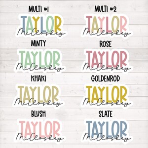 Custom Name Sticker | Personalized First and Last Name Sticker ...