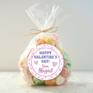 Personalized Happy Valentine's Day Labels | Custom Valentine's Day ...