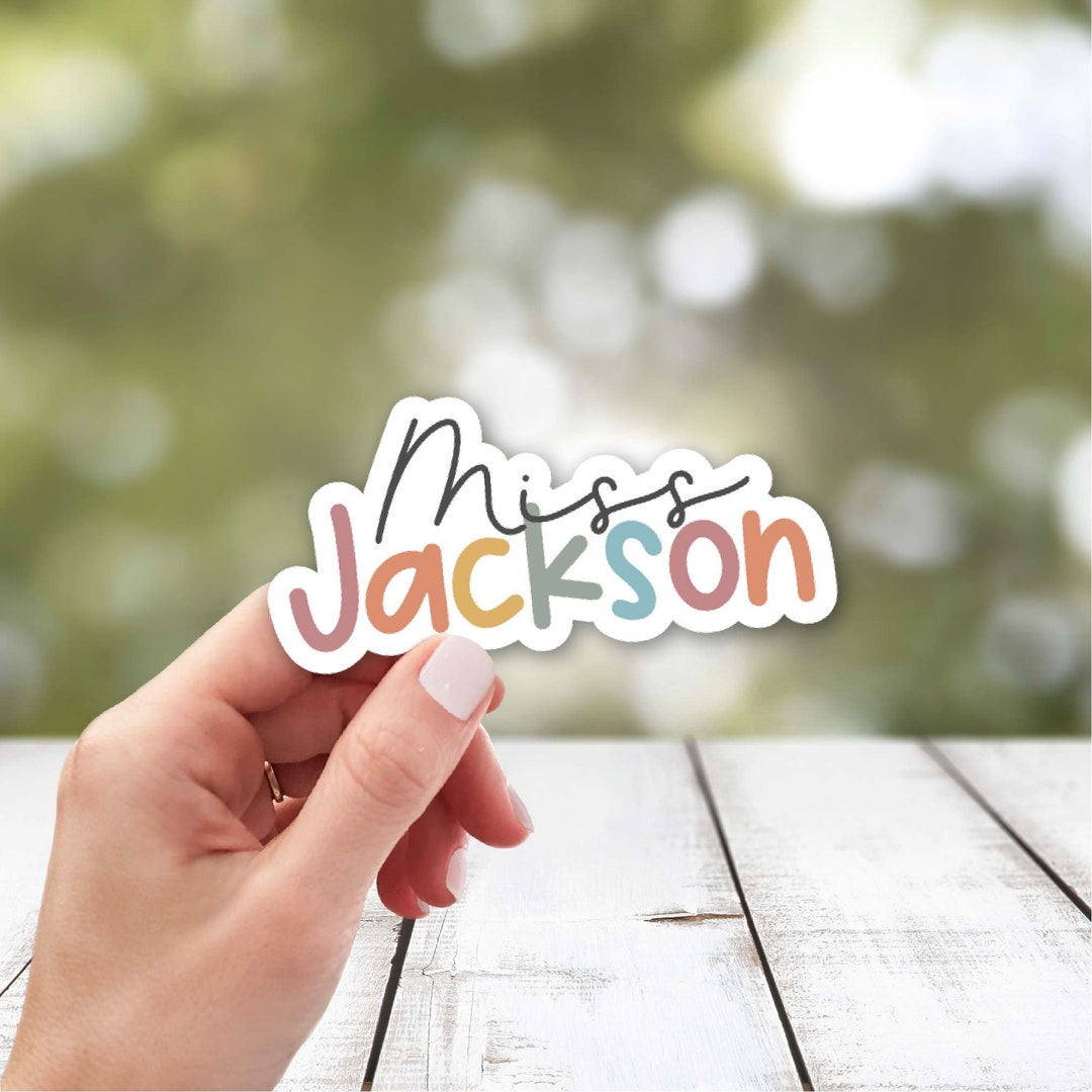 Personalized Teacher Sticker | Custom Teacher Name Decal | Personalized ...
