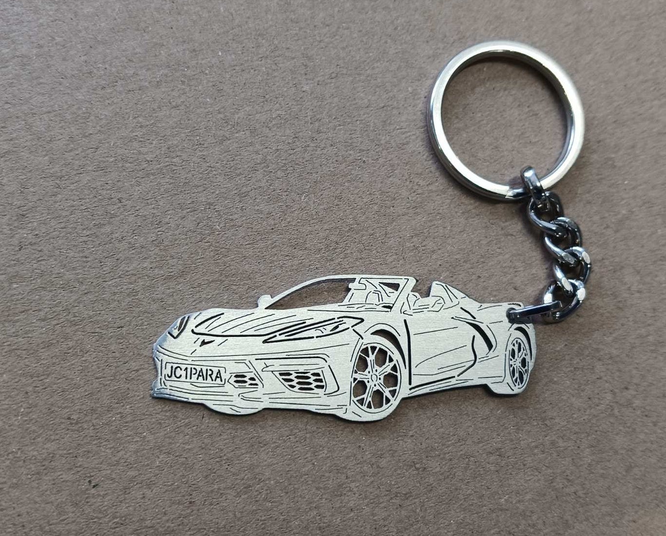 Corvette C8 Convertible 2021 Custom Key Chain, Birthday Gift for Him ...