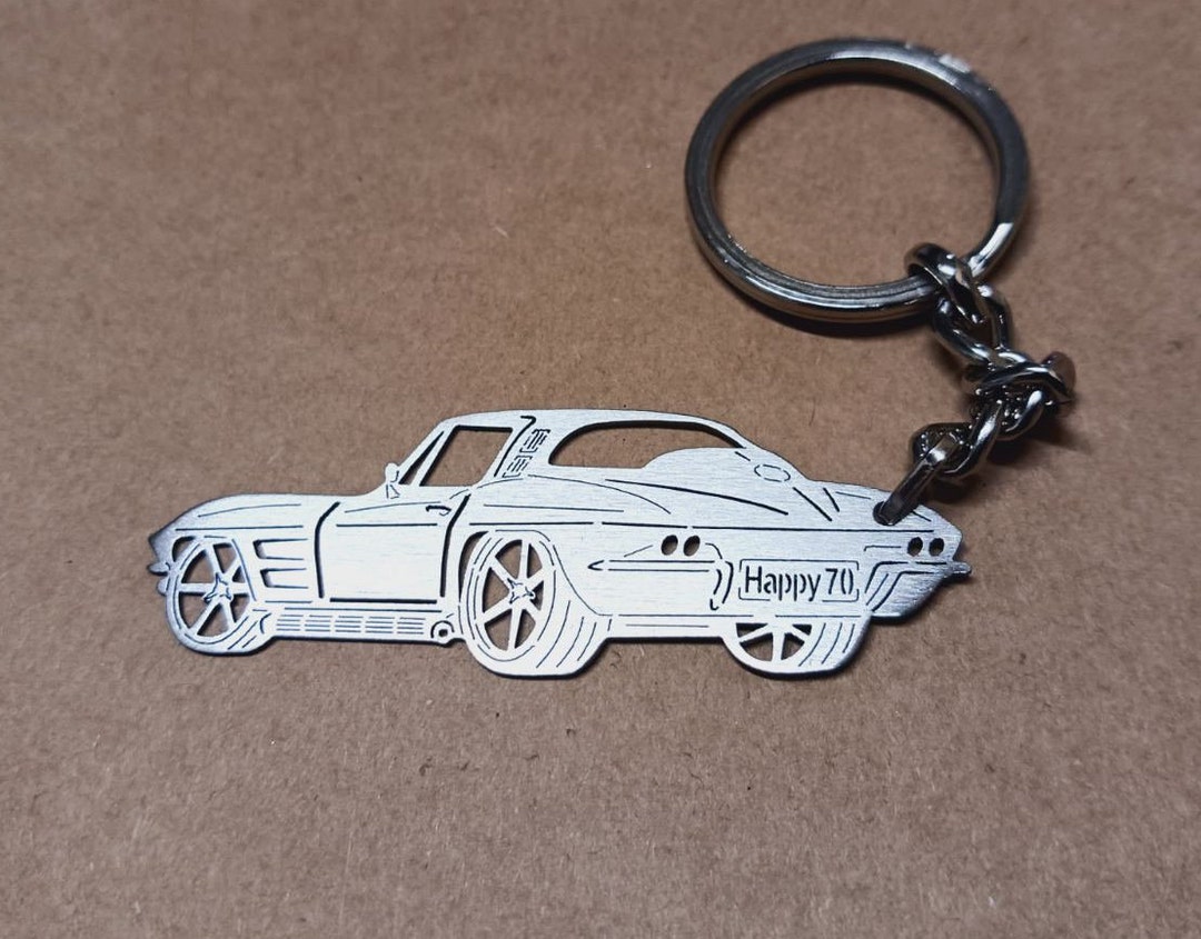 1964 Corvette Custom Key Chain, Birthday Gift for Him, Personalized ...