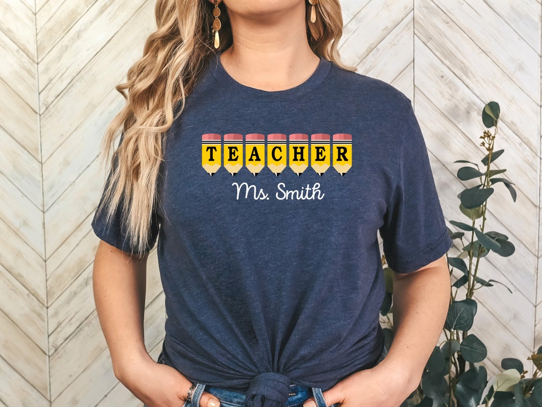 Personalized Teacher Shirt, Custom Teacher Shirts, Personalized School ...