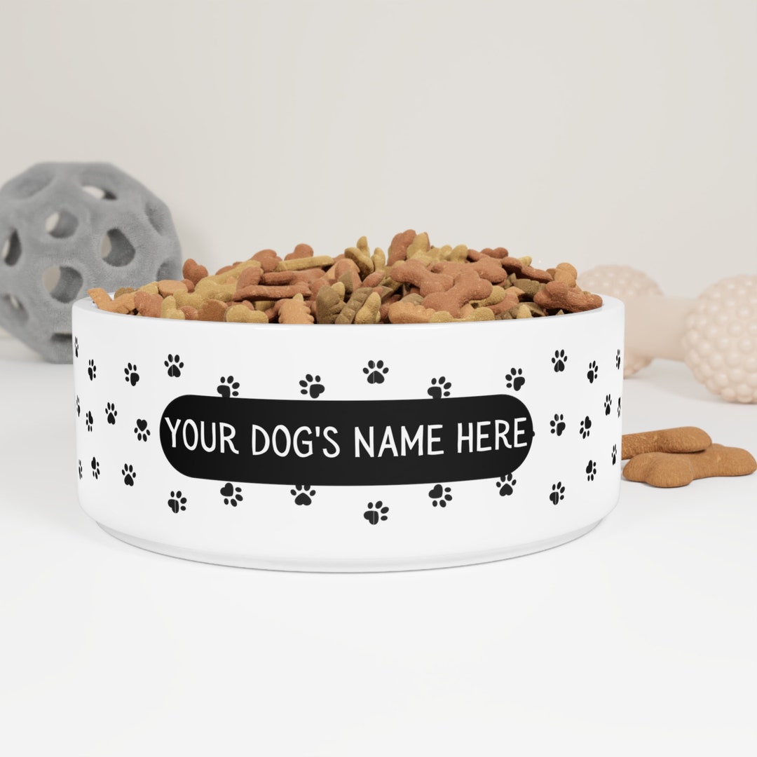 Personalized Pet Custom Dog Food Dog Paws Pet Food Bowl Personalized ...
