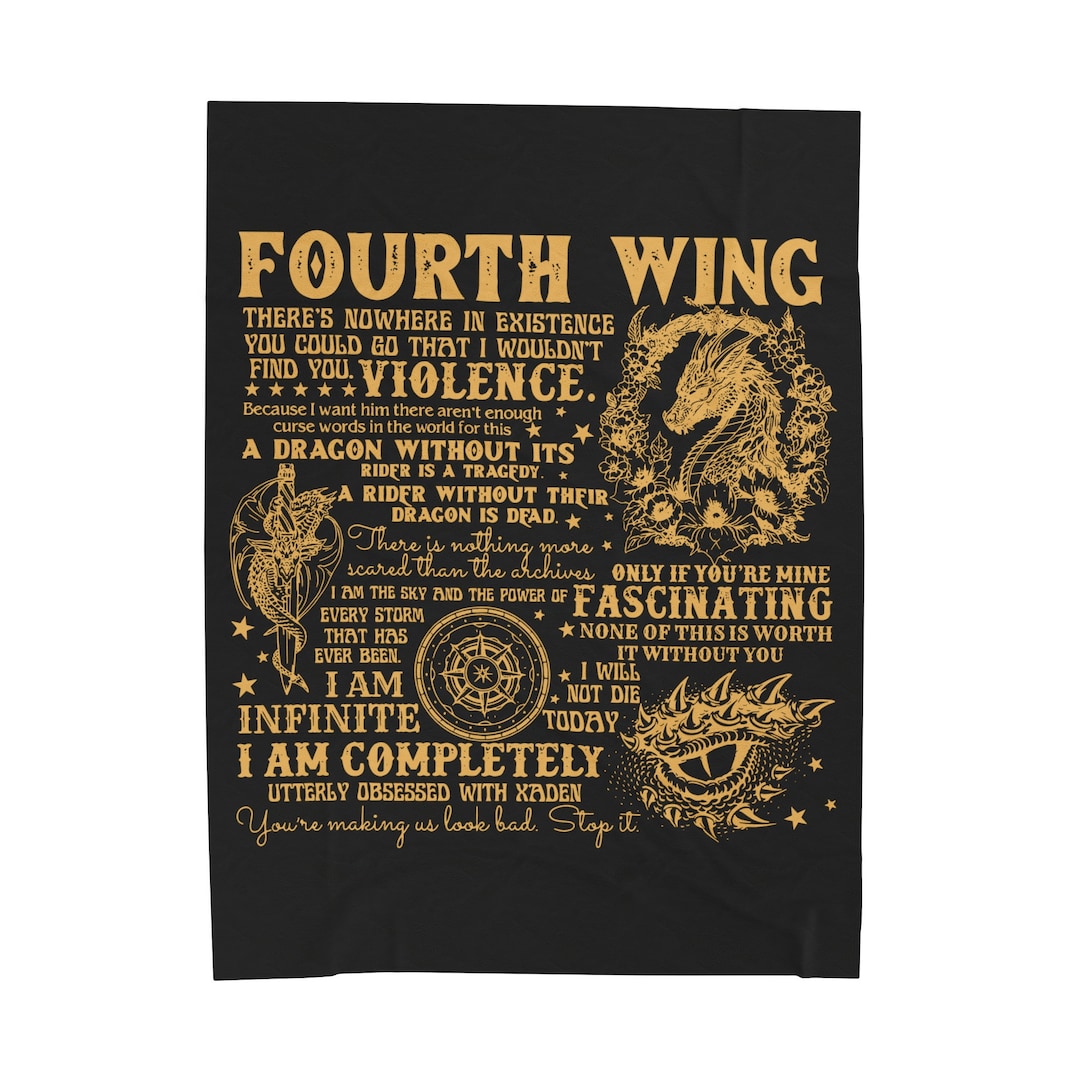 Fourth Wing Blanket the Empyrean Blanket Basgiath War College Blanket ...