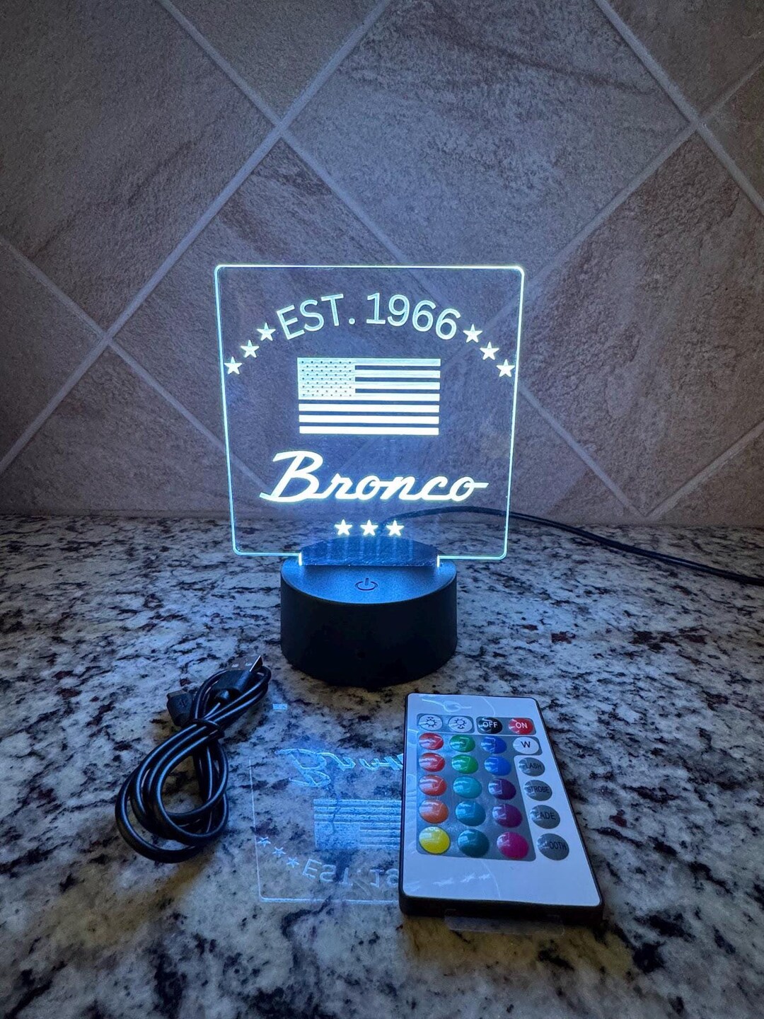 Ford Bronco LED Lamp Bronco LED Lamp Light Bronco Sign Bronco Lover ...