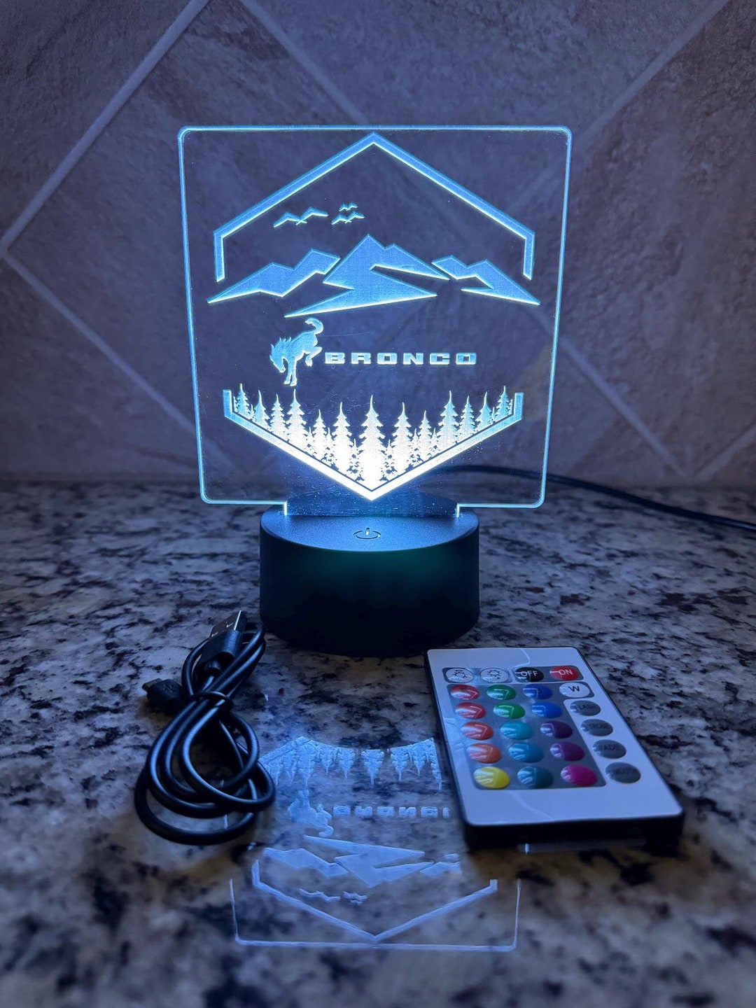 Ford Bronco LED Lamp Bronco LED Lamp Light Bronco Sign Bronco Lover ...