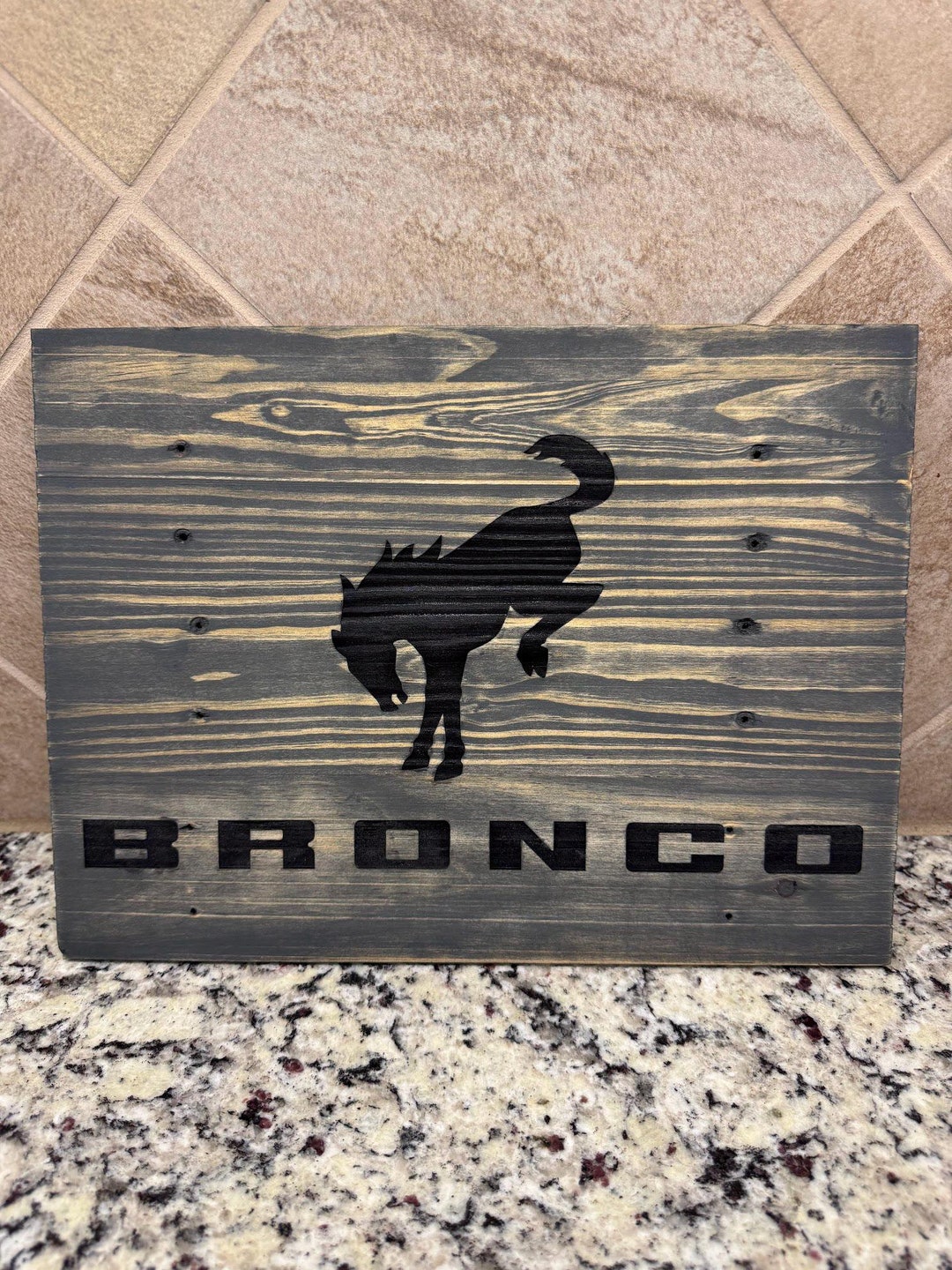 Ford Bronco Inspired Wooden Wall Sign Bronco Rustic Reclaimed Wood Wall ...