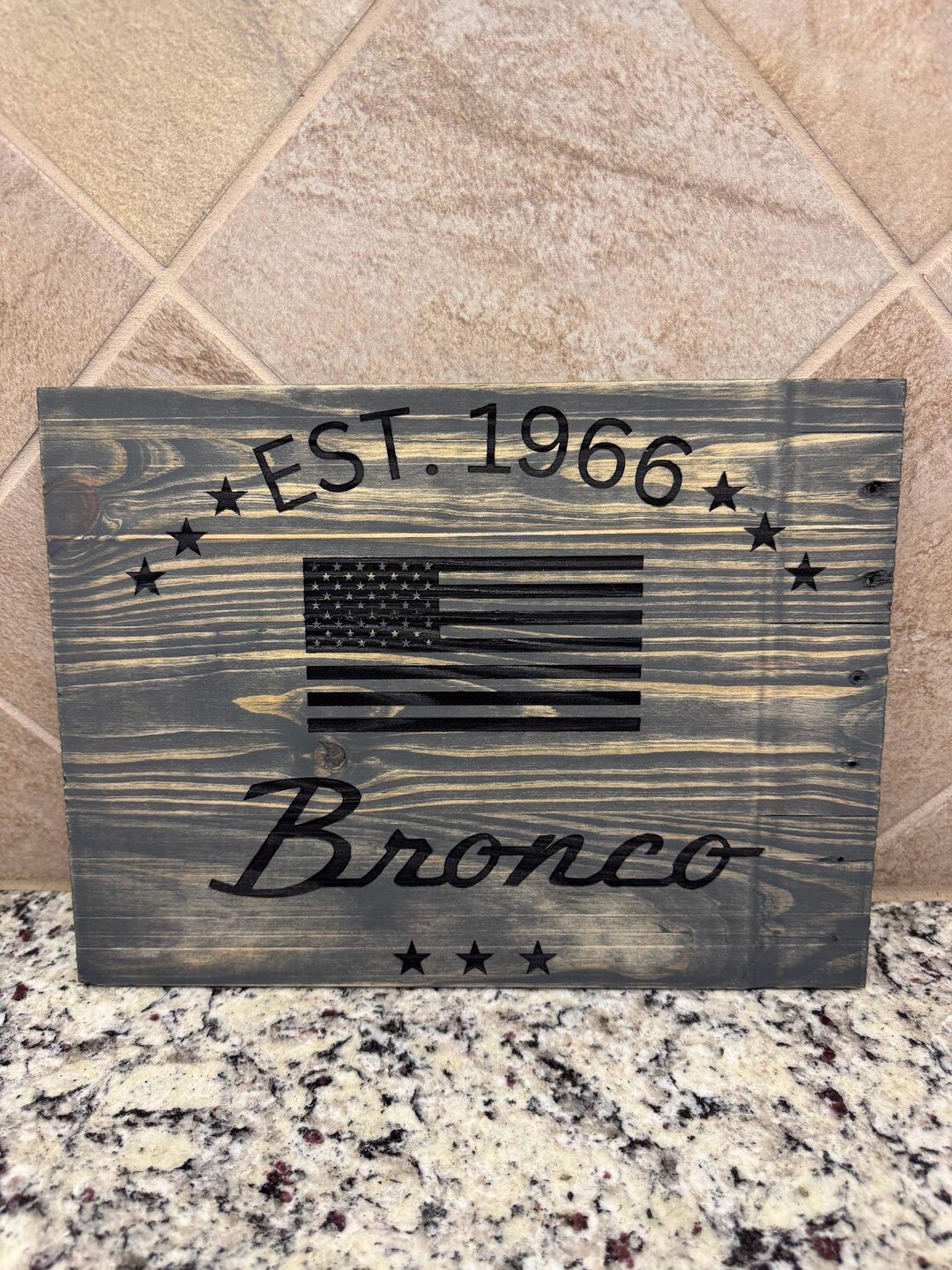 Ford Bronco Inspired Wooden Wall Sign Bronco Rustic Reclaimed Wood Wall ...