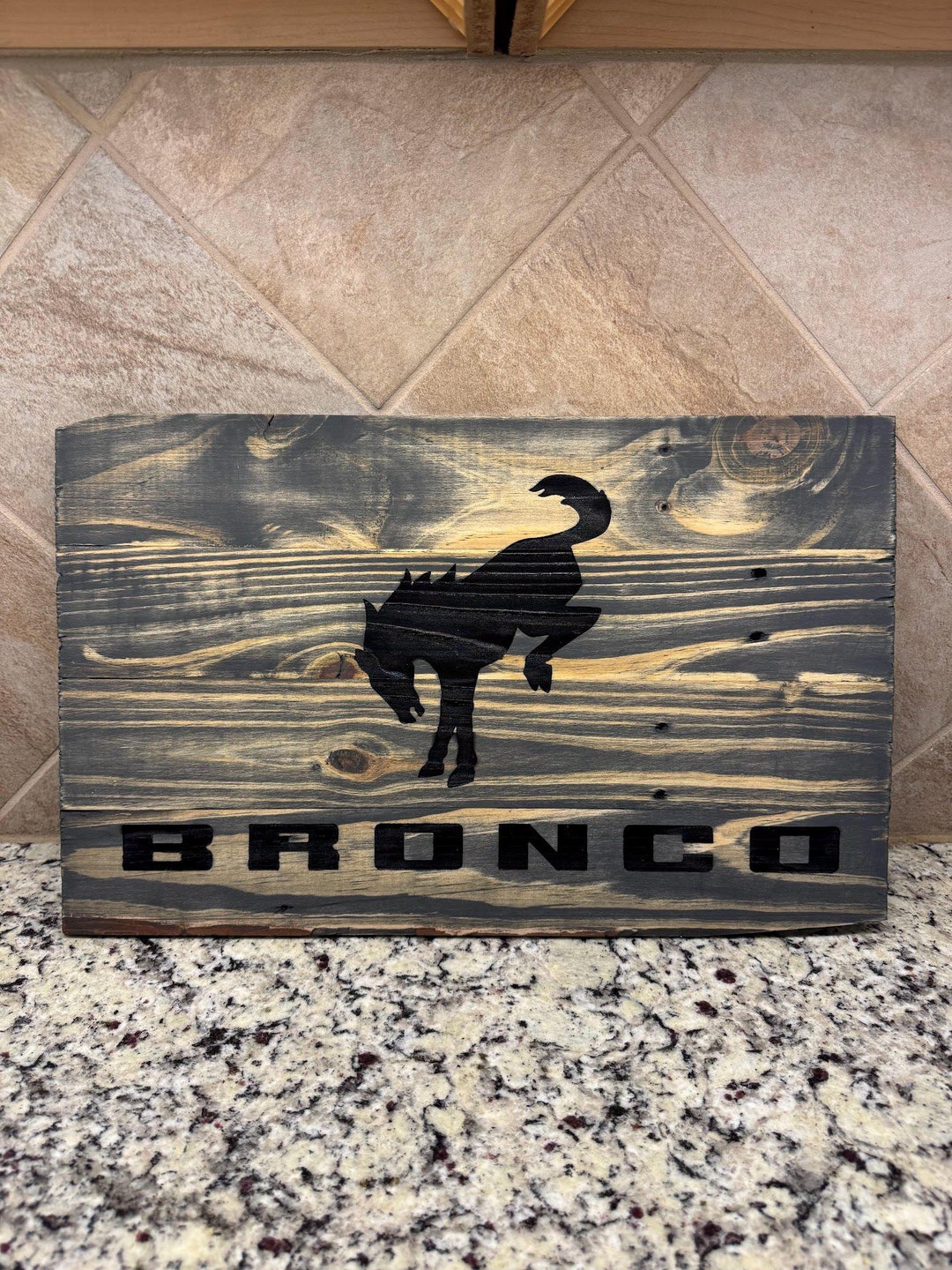 Ford Bronco Inspired Wooden Wall Sign Bronco Rustic Reclaimed Wood Wall ...