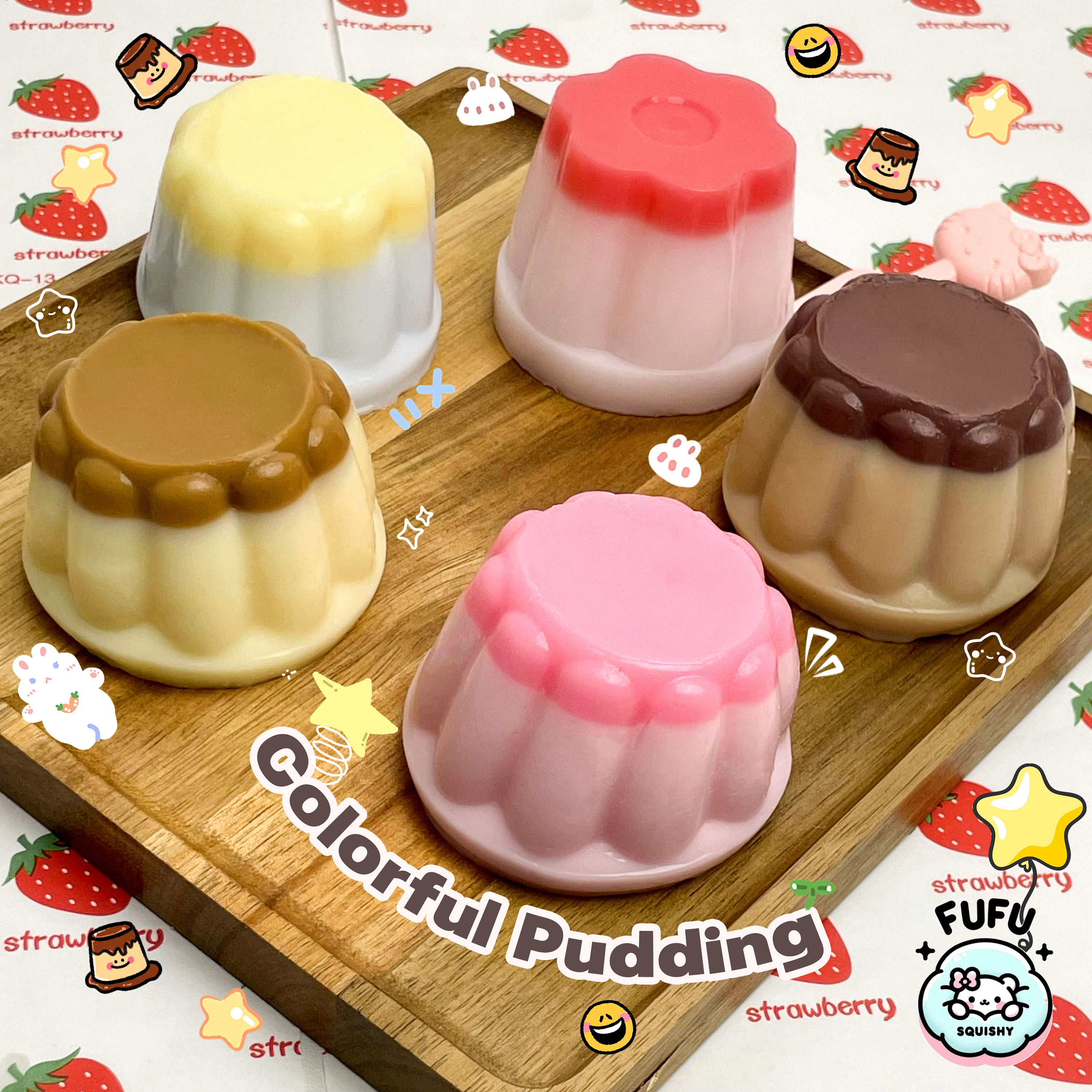 Colorful Pudding Squishy, Handmade Sensory Fidget Toy - Etsy
