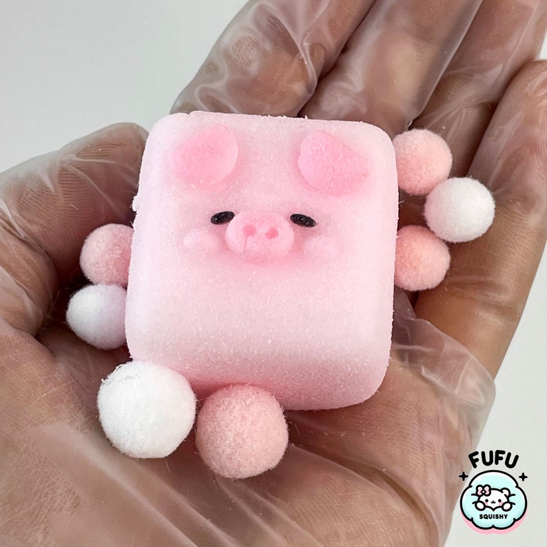 Handmade Pig Squishy: Vegan Fur Stress Relief Toy - Etsy