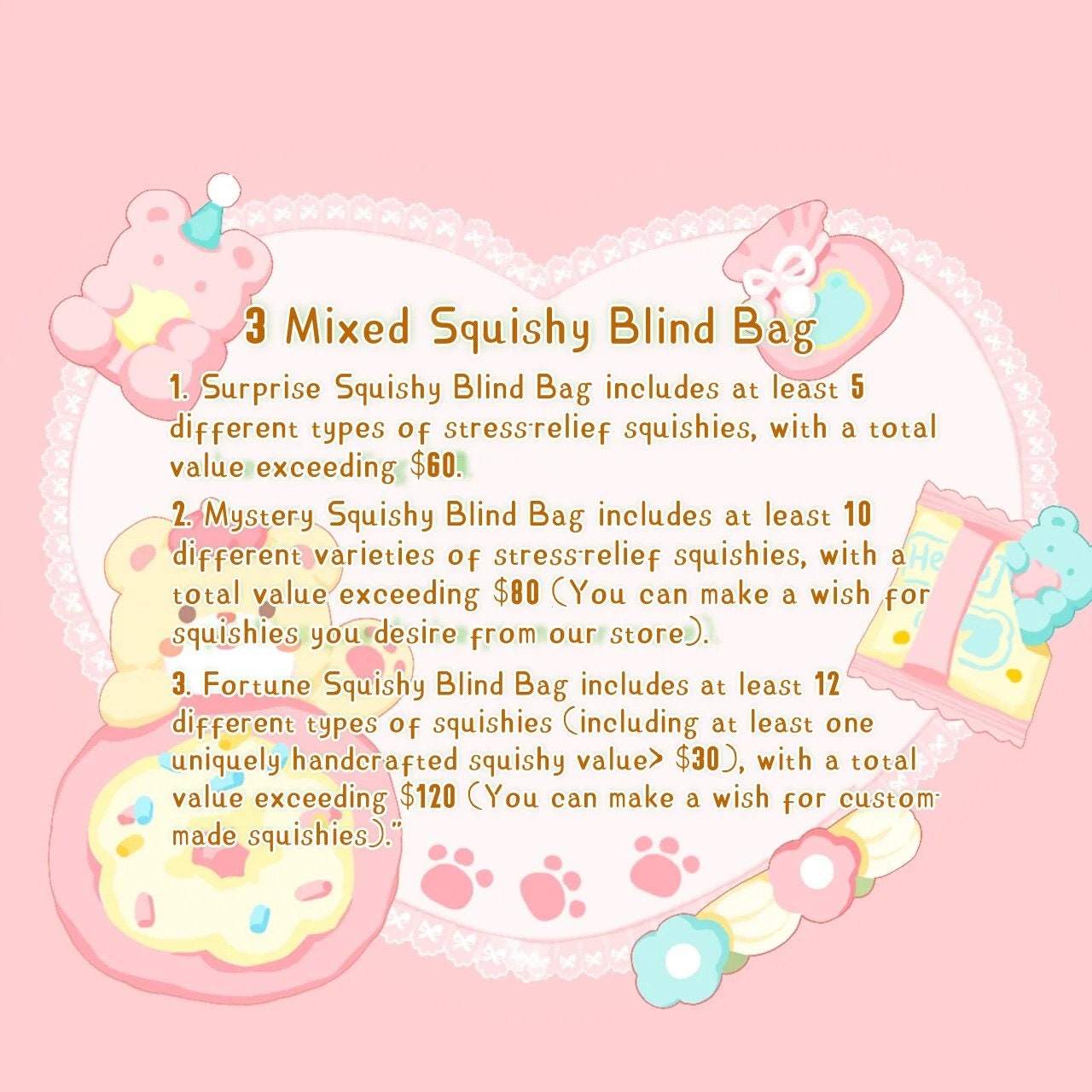 Mixed Squishy Blind Bag Blind Bag Mystery Bag Kawaii Mystery Bag Bundle ...