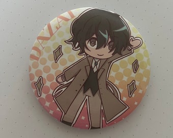 BSD Dazai Osamu Wooden Pin Badge - Etsy