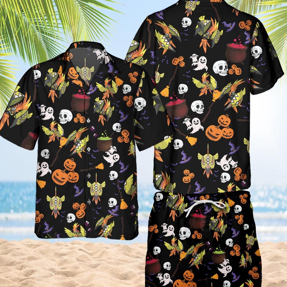 PKM Tapu Koko Hallowen Pattern Hawaii Shirt, Hallowen Anime Shirt sold ...