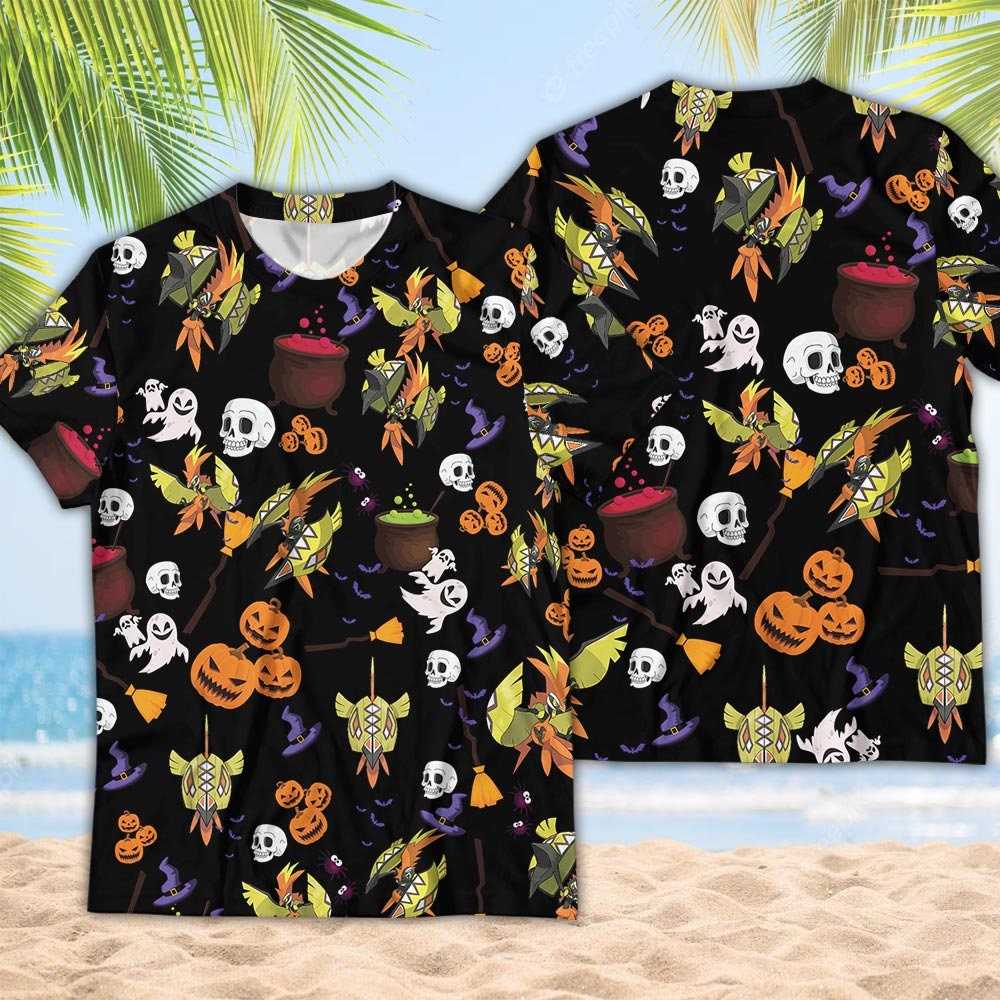 PKM Tapu Koko Hallowen Pattern Hawaii Shirt, Hallowen Anime Shirt sold ...